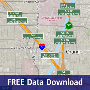 2018 Highway Exits and Interchanges | Caliper Store